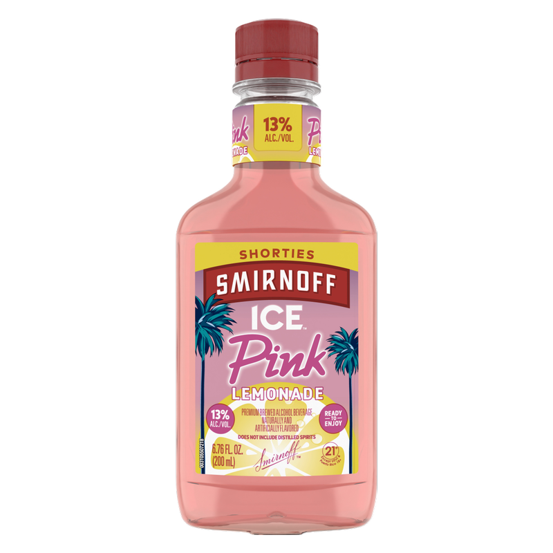 Smirnoff Ice Pink Lemonade Shortie 200ml 13% ABV - Smirnoff – BevMo!
