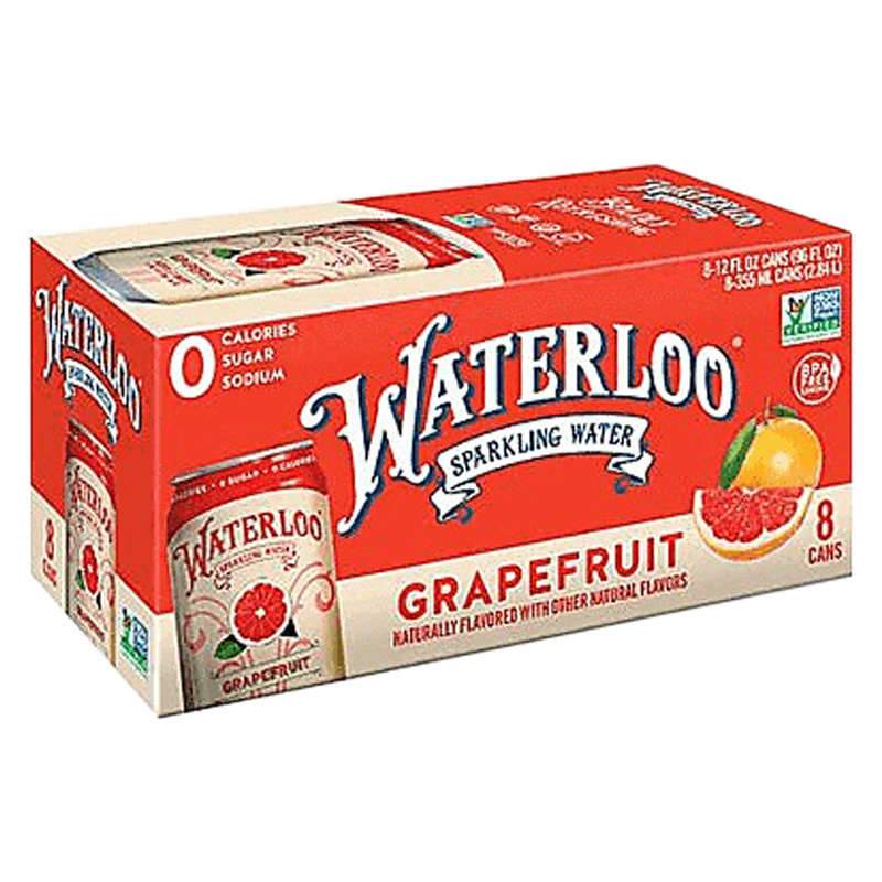 Waterloo Grapefruit Sparkling Water 8pk 12oz - BevMo! – BevMo!