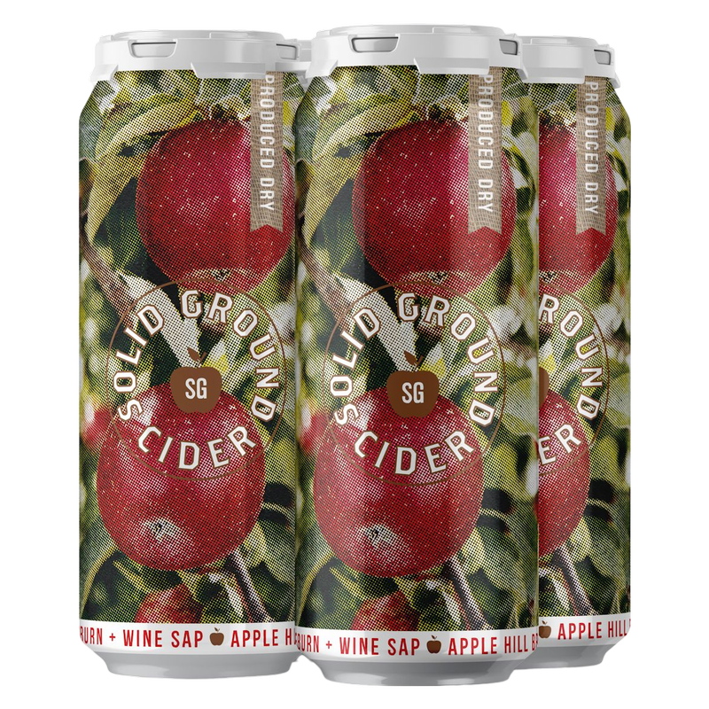Solid Ground Brewing Heritage Series Hard Cider 4pk 16oz Cans - Solid Ground – BevMo!