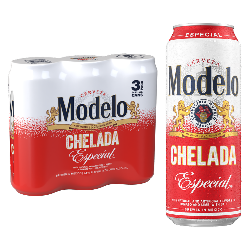 Modelo Chelada Especial 3pk 24oz Can 3.5% ABV - Modelo – BevMo!