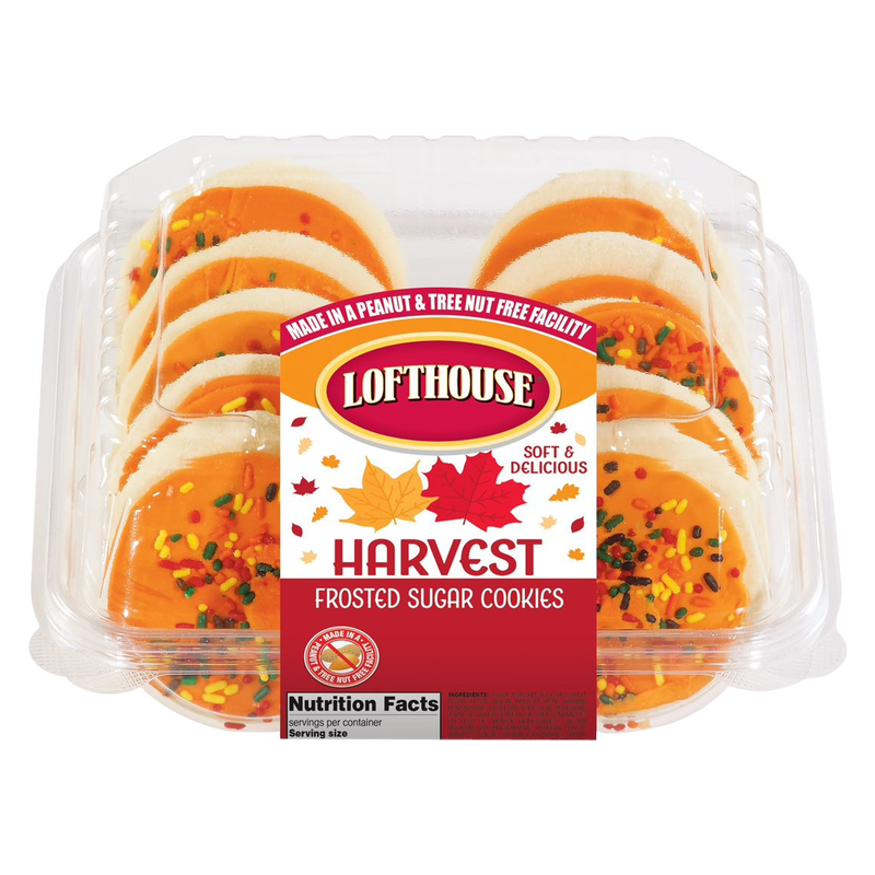 Lofthouse Harvest Orange Frosted Sugar Cookies 13.5oz Tray - BevMo! – BevMo!