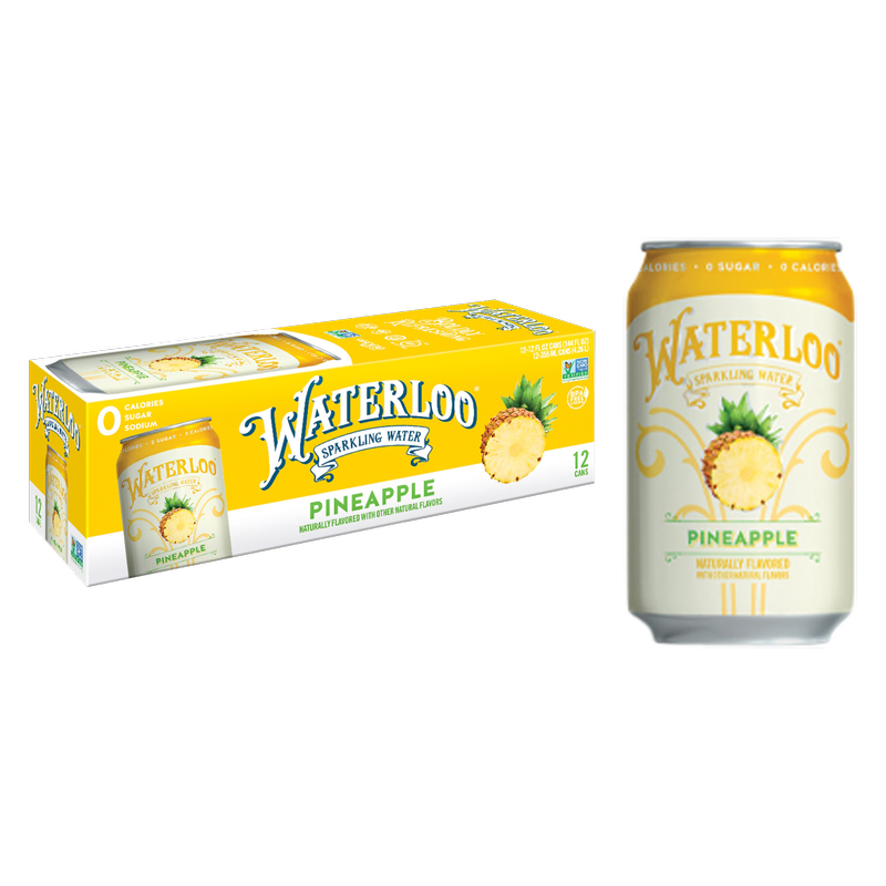 Waterloo Sparkling Pineapple Water 12pk 12oz Can - Waterloo – BevMo!