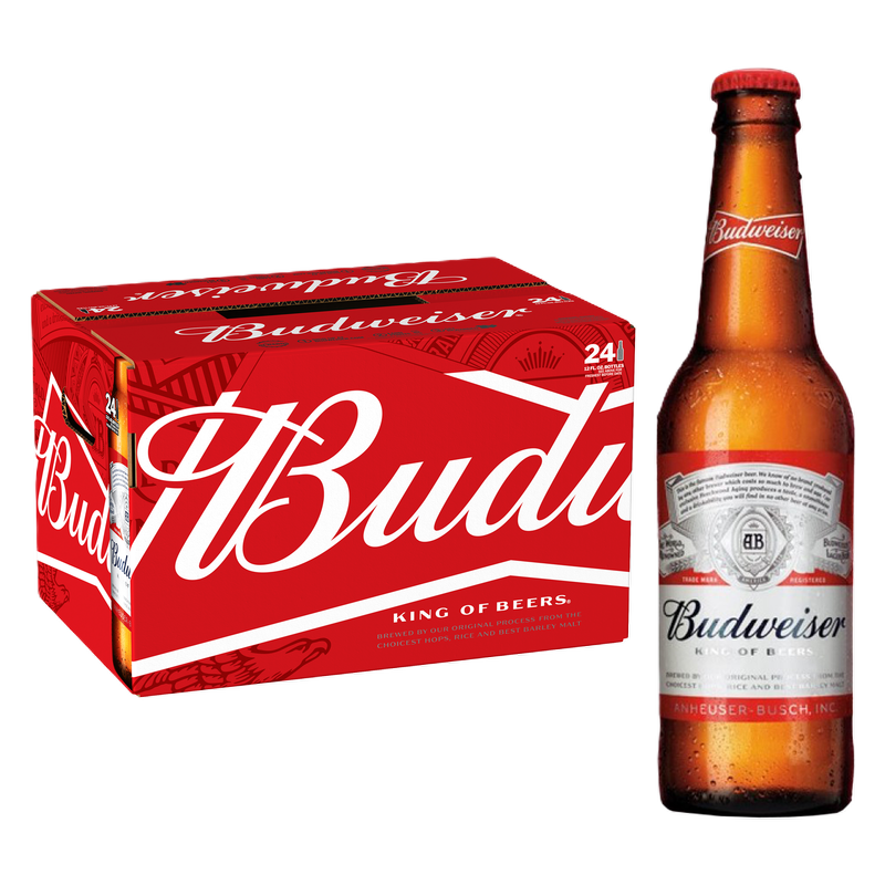 Budweiser 24pk 12oz Btl 5.0% ABV - Budweiser – BevMo!