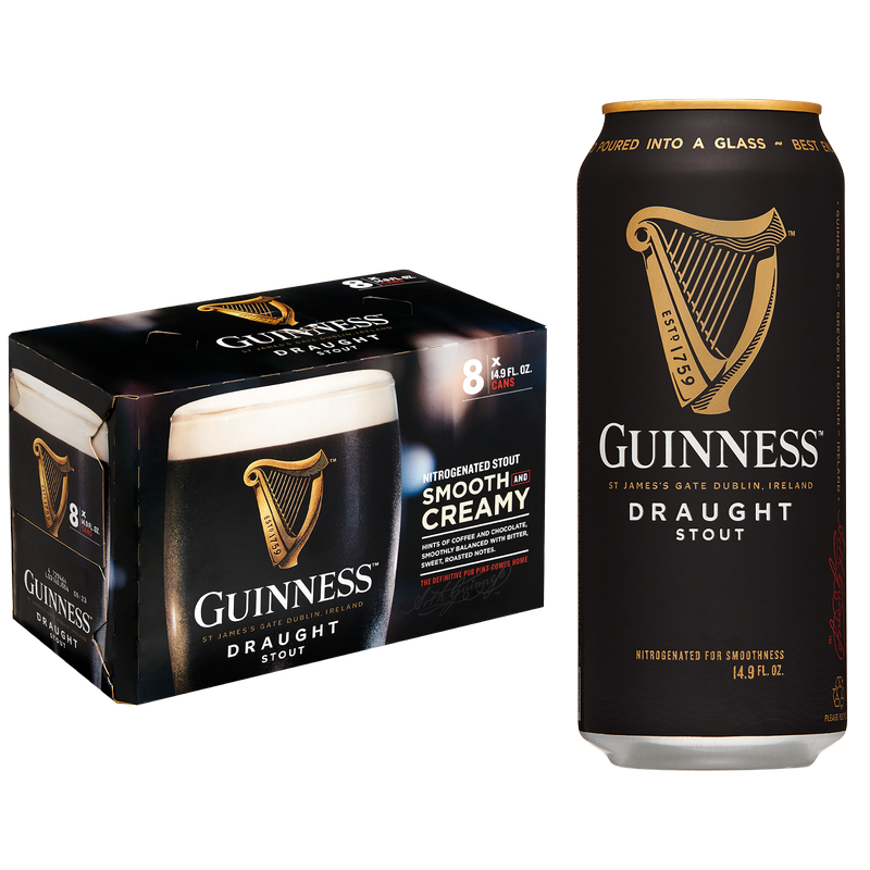 Guinness Draught Stout 8pk 14.9oz Can 4.2% ABV - Guinness – BevMo!