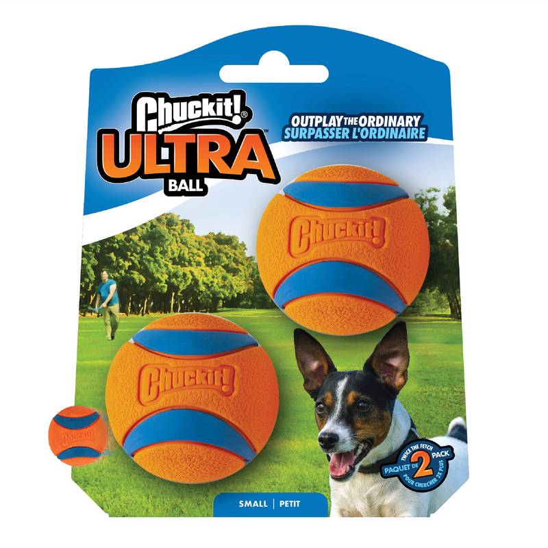 Chuckit Ultra Rubber Ball Tough Dog Toy 2 Ct (Size Small) - Petmate ...