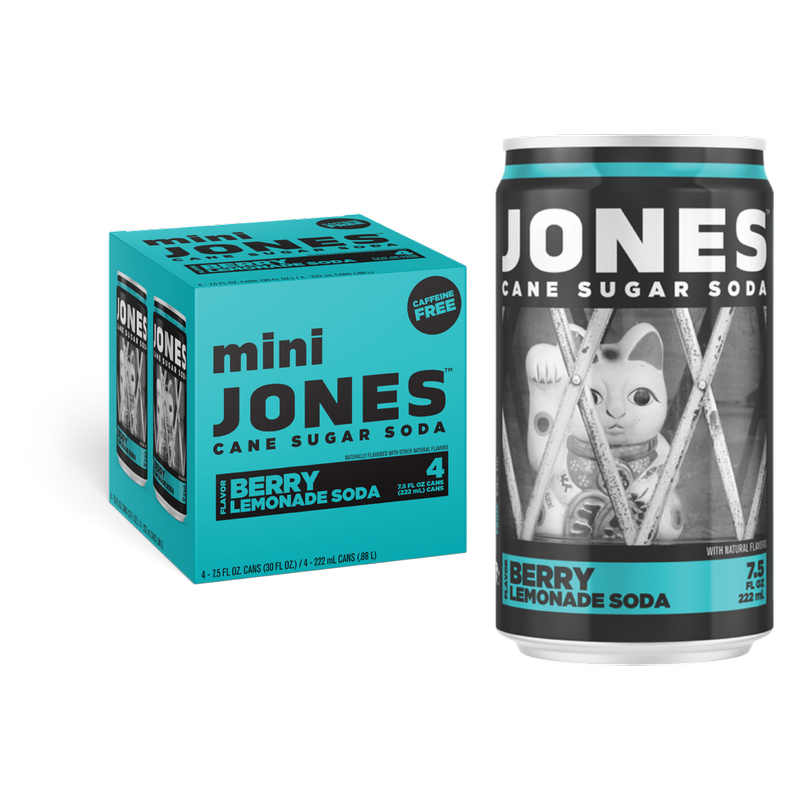 Jones Soda Berry Lemonade 4pk 7.5oz Mini Can - Jones Soda – BevMo!