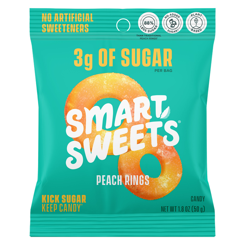 Smart Sweets Peach Rings 1.8oz - SmartSweets – BevMo!
