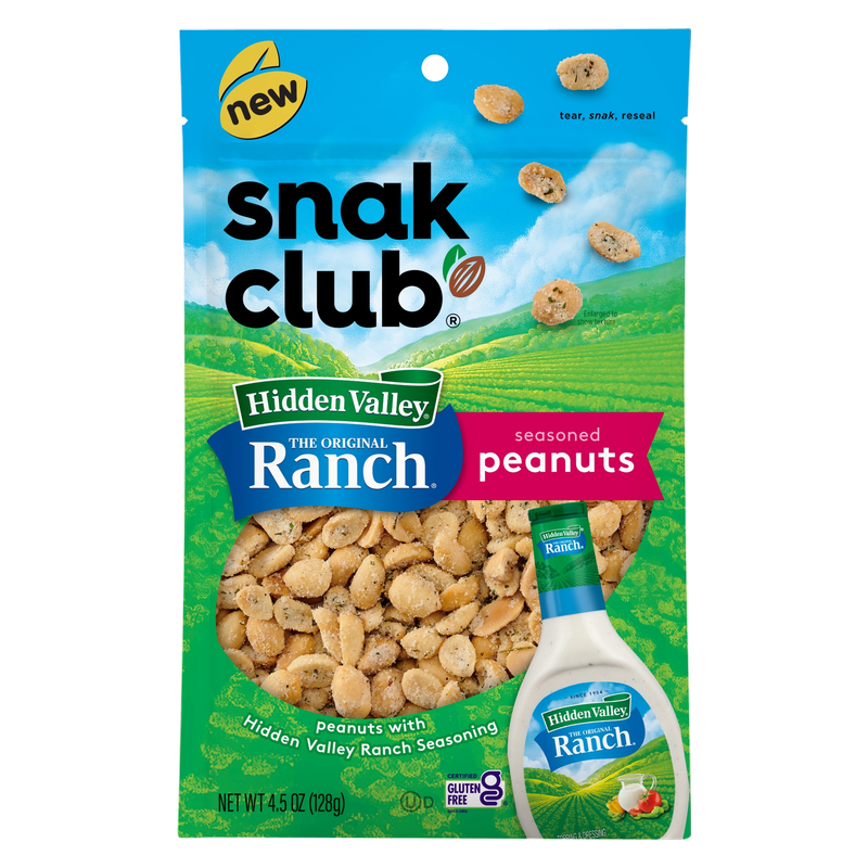 Snak Club Hidden Valley Ranch Peanuts, 4.5oz - Snak Club – BevMo!