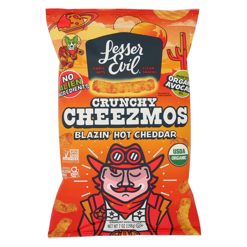 LesserEvil Crunch Cheezmos Blazin' Hot, 7oz - Lesser Evil – BevMo!