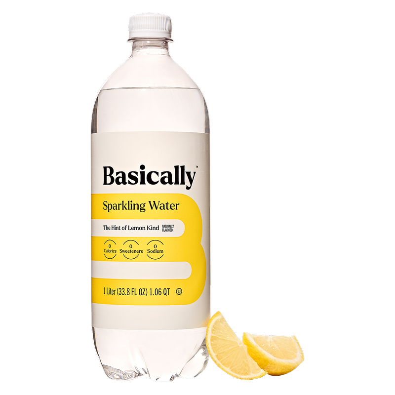 Basically Hint of Lemon Sparkling Water 1L - Basically – BevMo!