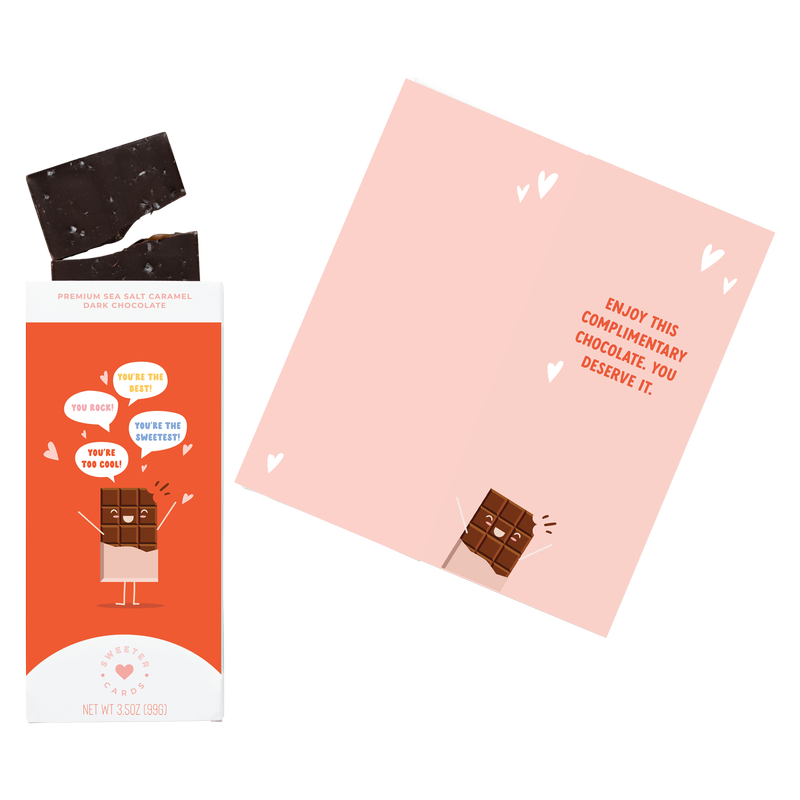 Sweeter Cards Complimentary Messages Sea Salt Caramel Dark Chocolate ...
