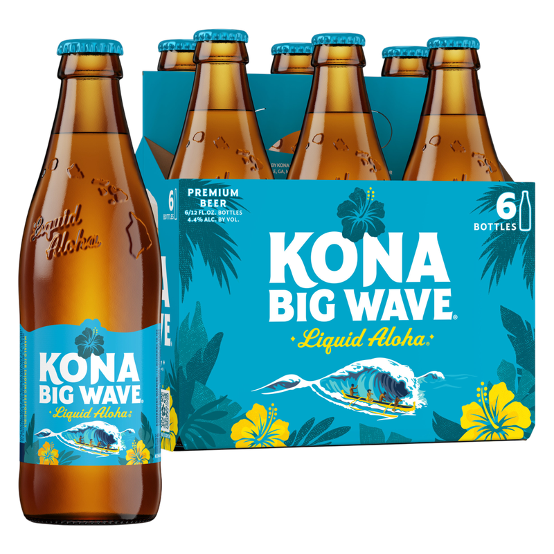 Kona Big Wave Premium Beer 6pk 12oz Bottles 4.4% ABV - Kona Brewing ...