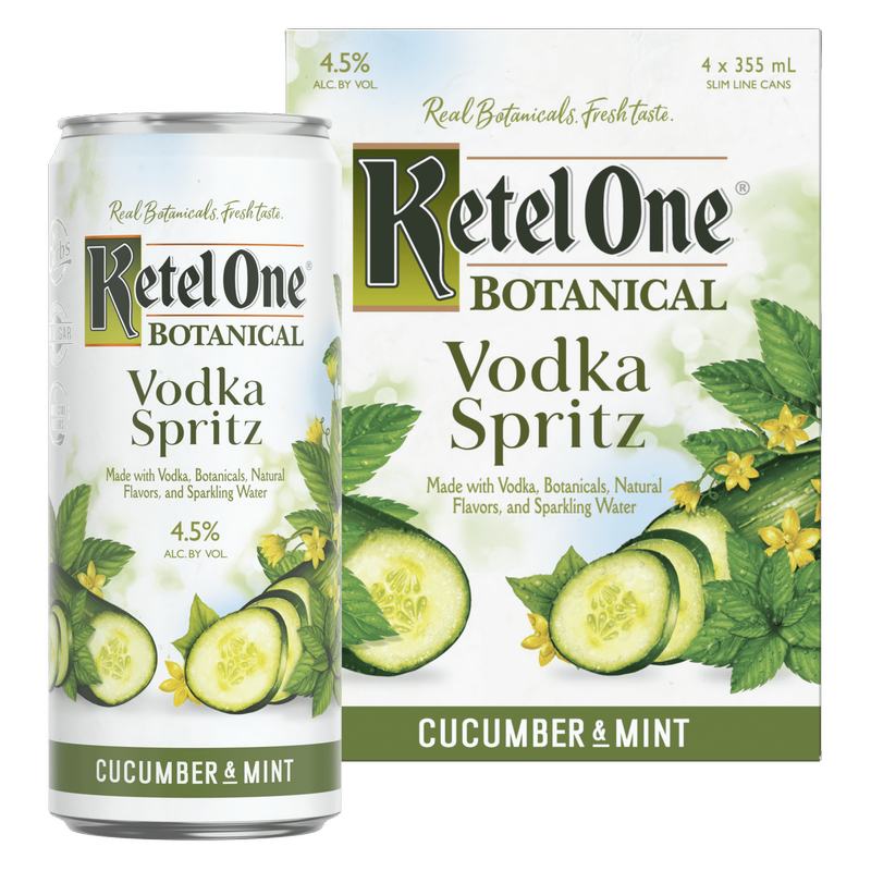 Ketel One Botanical Cucumber & Mint Vodka Spritz 4pk 12oz Cans 4.5% ABV ...