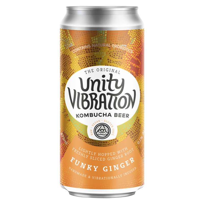 Unity Vibration Kombucha Beer Funky Ginger Single 16oz Can - Unity ...