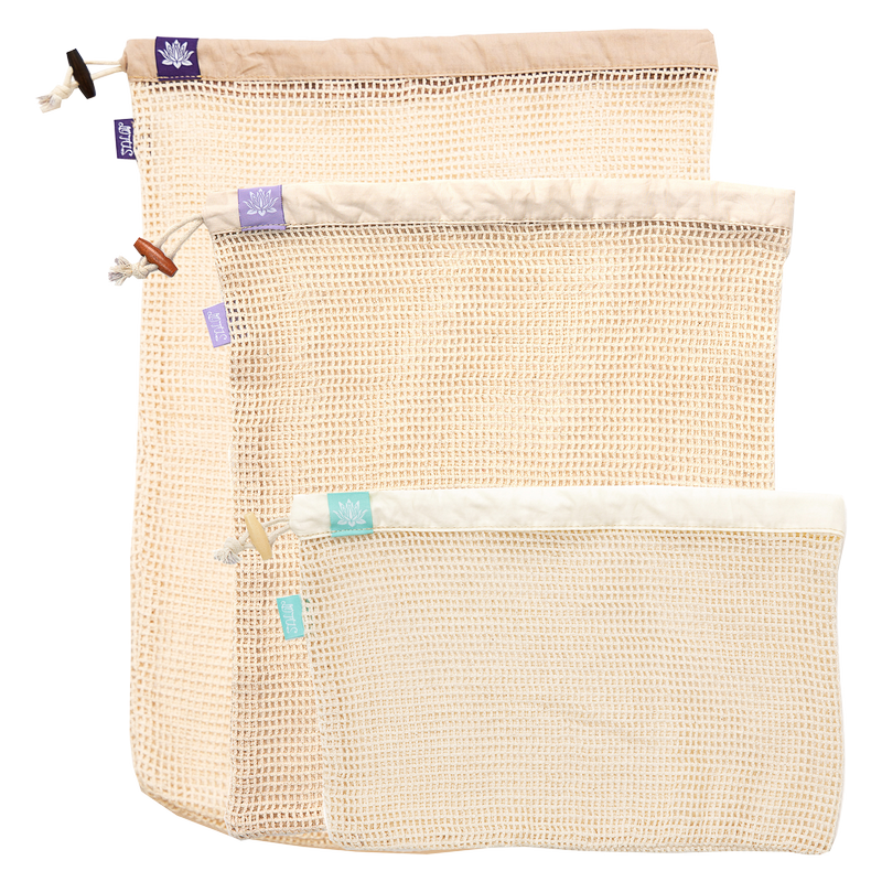Lotus Cotton Produce Bag 3pk - Lotus Sustainables – BevMo!