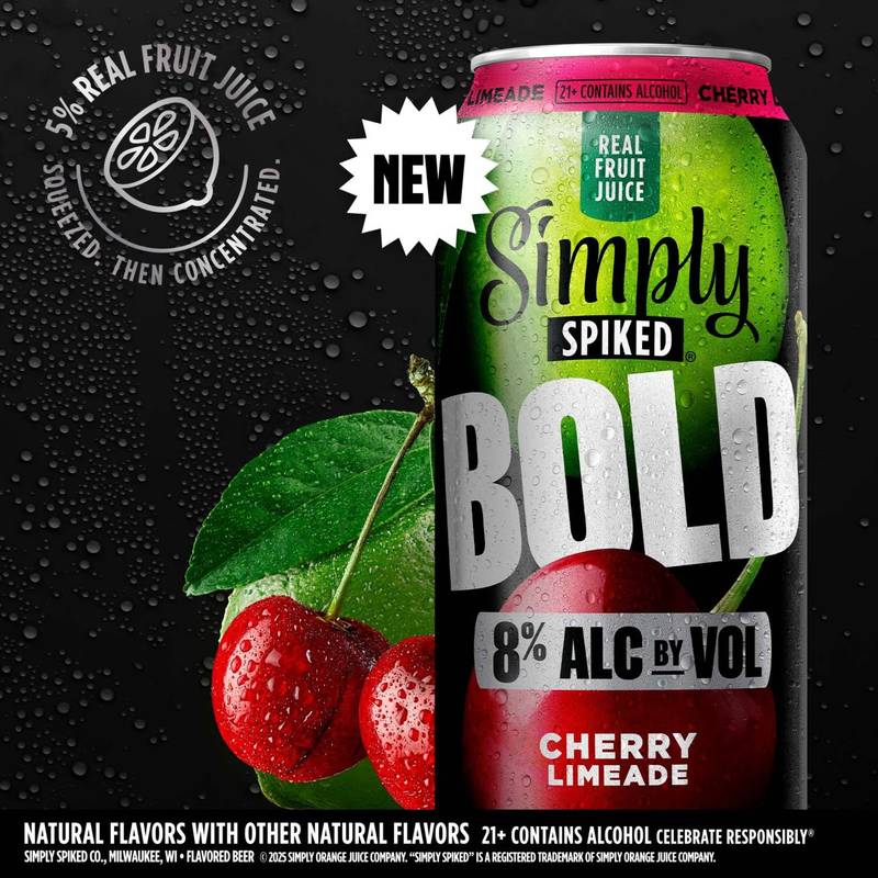 Simply Spiked Bold Spiked Cherry Limeade 24oz Can - Simply Spiked – BevMo!