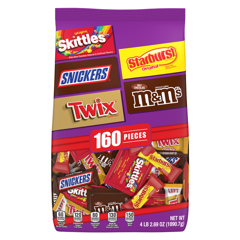 Mars Chocolate & Fruity Favorites Variety Mix Stand-up Pouch 160ct ...