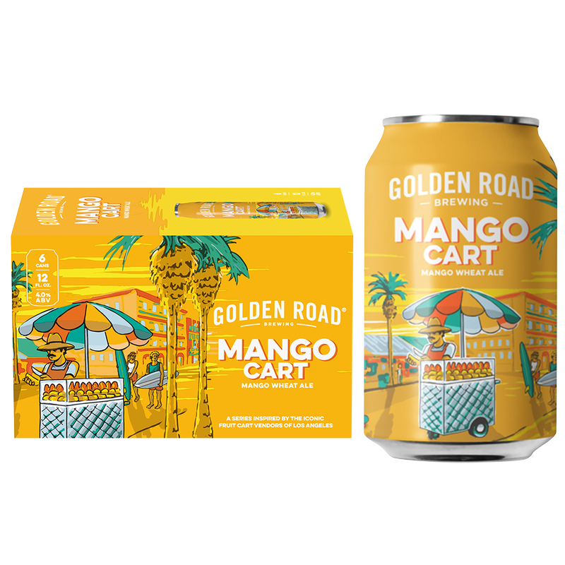 Golden Road Mango Cart 6pk 12oz Can 4.0% ABV - Golden Road – BevMo!