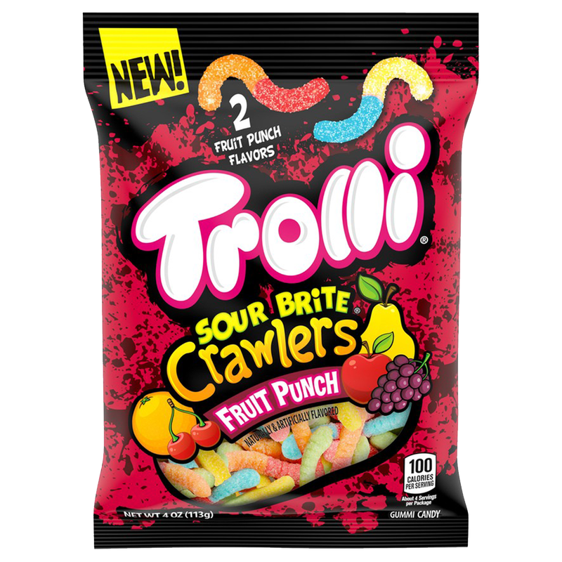 Trolli Fruit Punch Sour Brite Crawlers Gummy Candy 4oz - BevMo! – BevMo!
