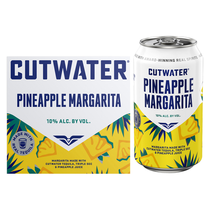 Cutwater Pineapple Margarita 4pk 12oz Can 10% ABV - Cutwater – BevMo!