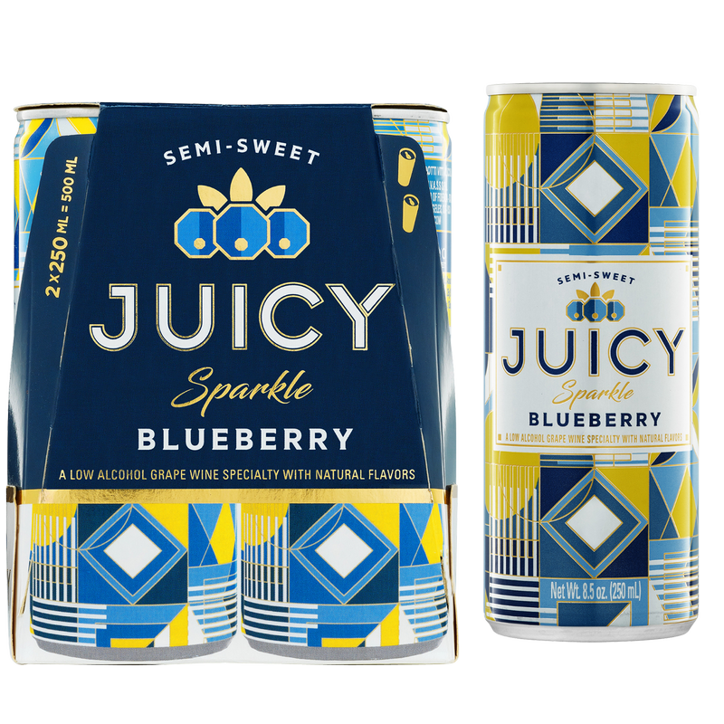 Juicy Sparkle Blueberry Sparkling Wine 2pk 250ml - Juicy Sparkle – BevMo!