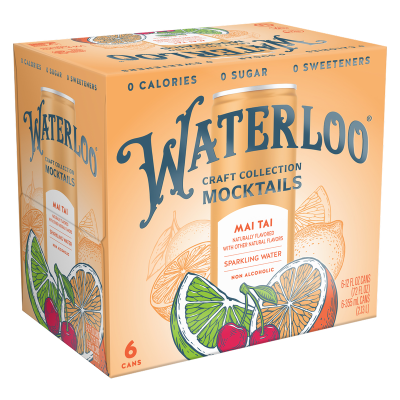 Waterloo Mai Tai Sparkling Water 6pk 12oz Can - Waterloo – BevMo!