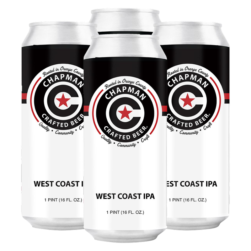 Chapman Crafted Beer Rotating West Coast IPA 4pk 16oz – BevMo!