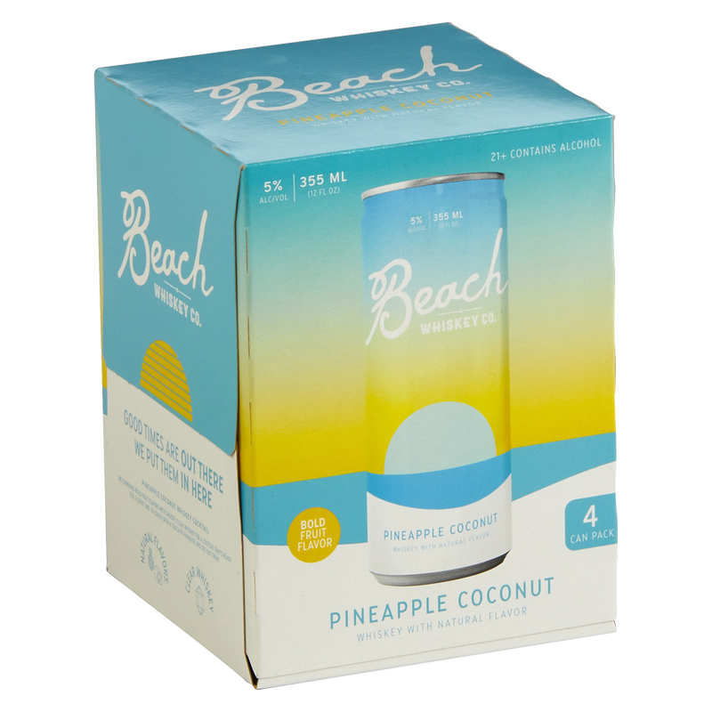 Beach Whiskey Pineapple Coconut Rtd 4pk 355ml 10% ABV - Beach Whiskey ...