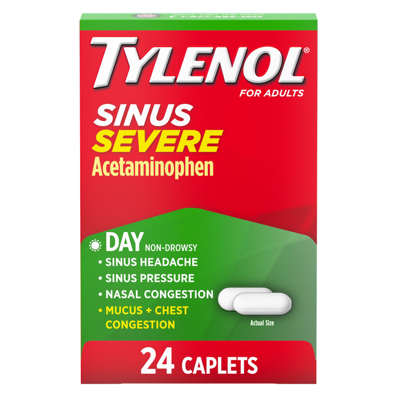 Tylenol Sinus Severe Capsules 24ct - Tylenol – BevMo!