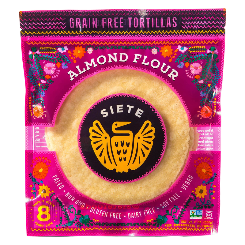 Siete Grain Free Almond Flour Frozen Tortillas - 8ct/7oz - Siete – BevMo!