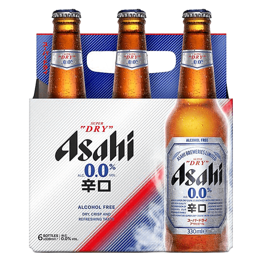 Asahi Siper Dry Non-Alcoholic 6pk 11.15oz Btl 0% ABV - Asahi – BevMo!