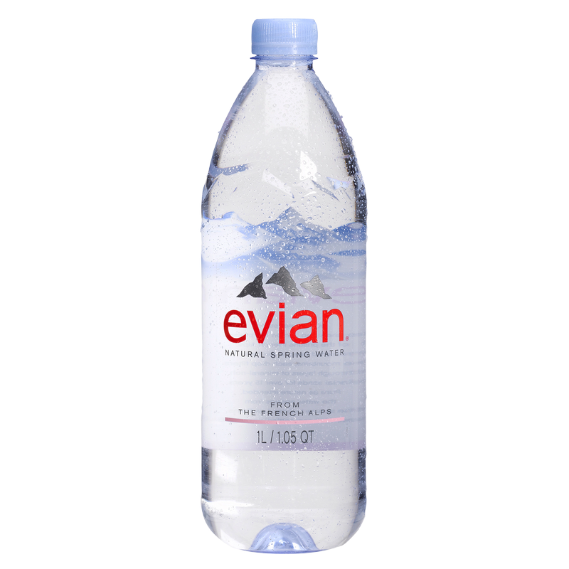 Evian Natural Spring Water 1 Liter - Evian – BevMo!