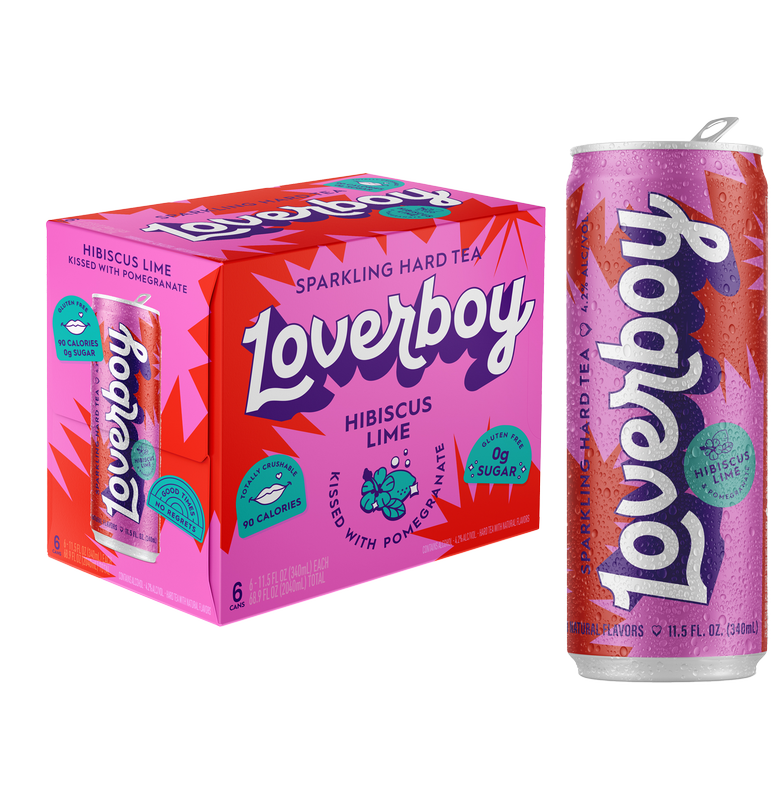Loverboy Hibiscus Lime Sparkling Hard Tea 6pk 12oz Can 4.2% ABV ...