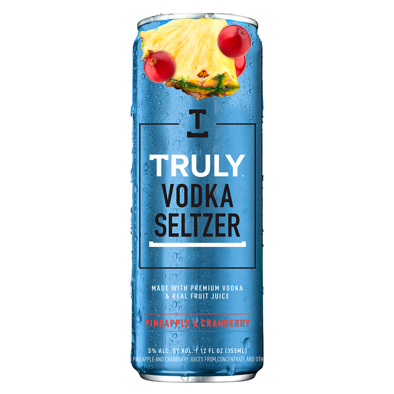 Truly Vodka Seltzer Pineapple and Cranberry Single 12oz Can 5% ABV ...