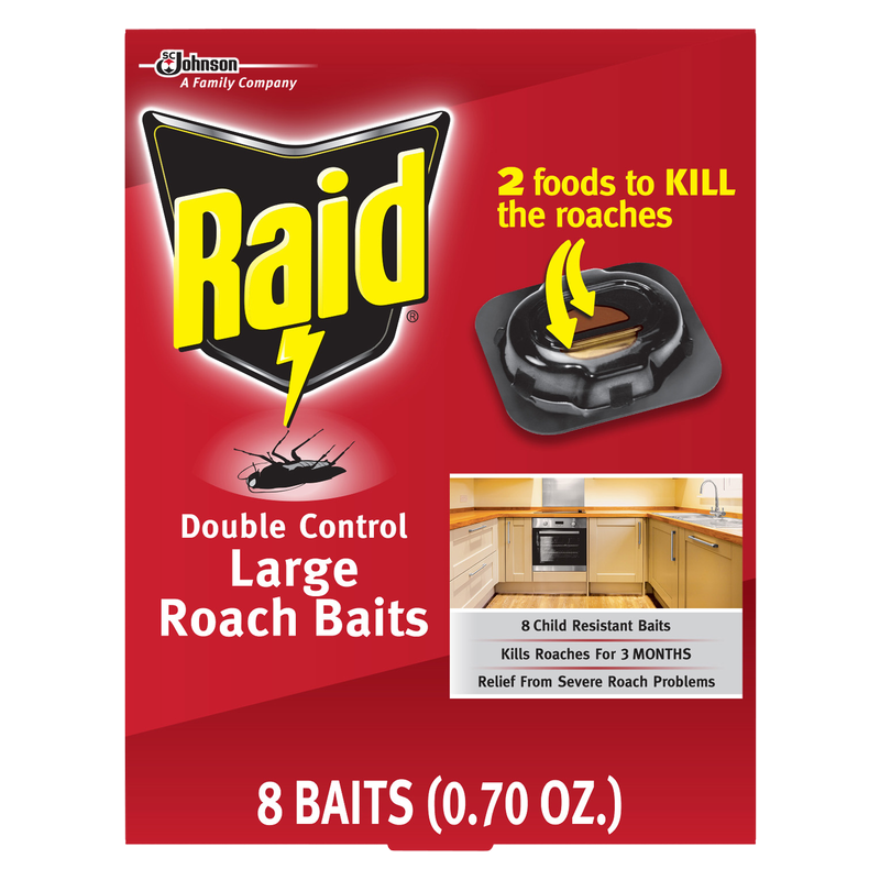 Raid Double Control Large Roach Baits - Raid – BevMo!