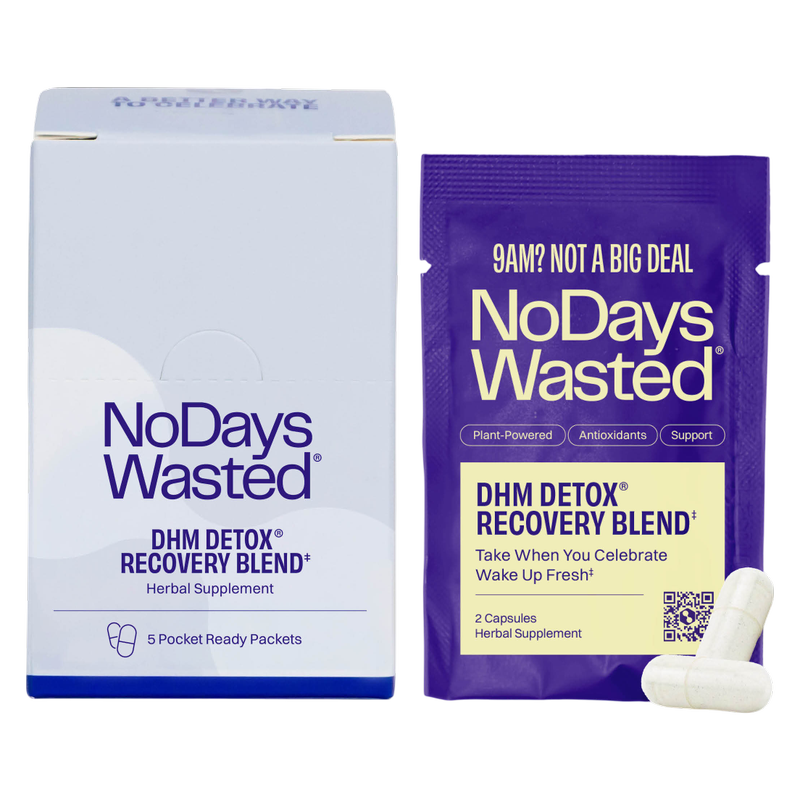 No Days Wasted DHM Detox Hydration Recovery Hangover Pills 5pk – BevMo!