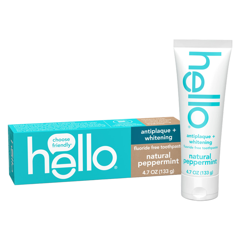 hello Antiplaque + Whitening Fluoride Free Toothpaste, Tea Tree ...