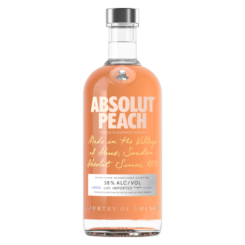 ABSOLUT Peach Flavored Vodka 750ml (76 Proof) - Absolut – BevMo!