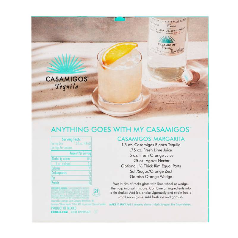 Casamigos Blanco Tequila Gift Set 750ml - Casamigos – BevMo!