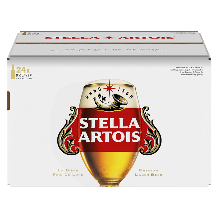 Stella Artois 24pk 11.2oz Btl 5.0% ABV - Stella Artois – BevMo!