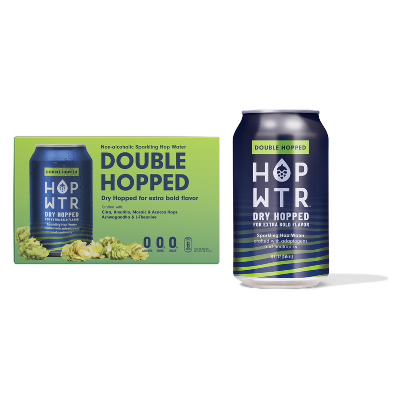 HOPWTR 2x Hopped 6pk 12oz Can - HOP WTR – BevMo!