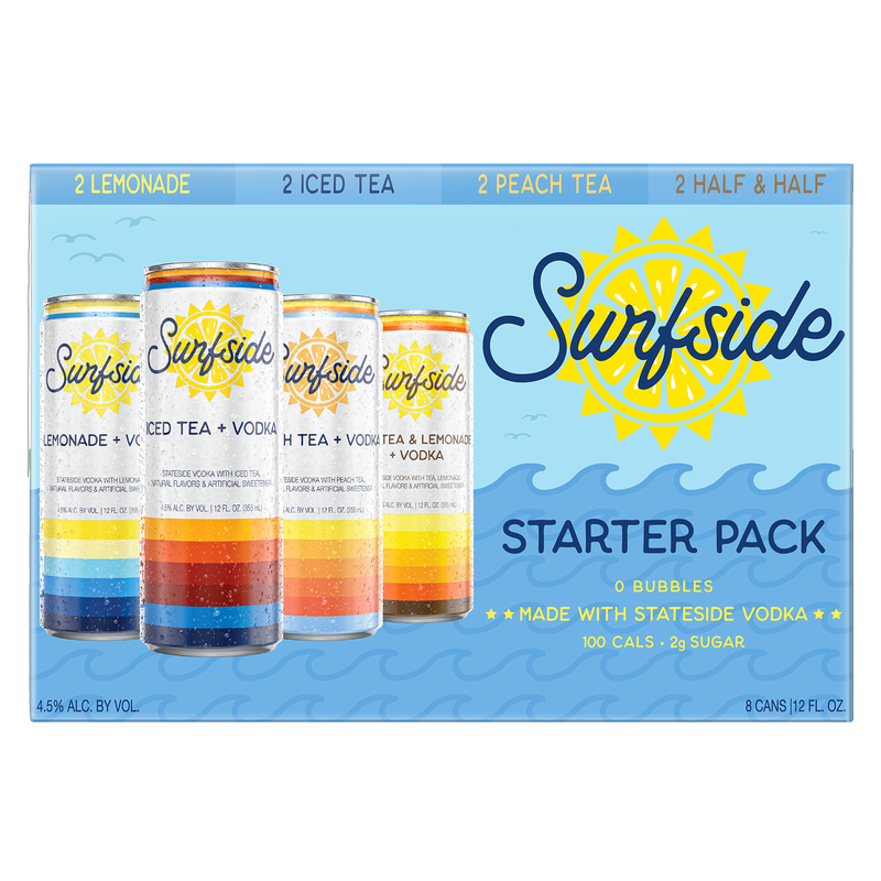 Surfside Iced Tea 8pk 12oz 4.5% ABV - Surfside – BevMo!