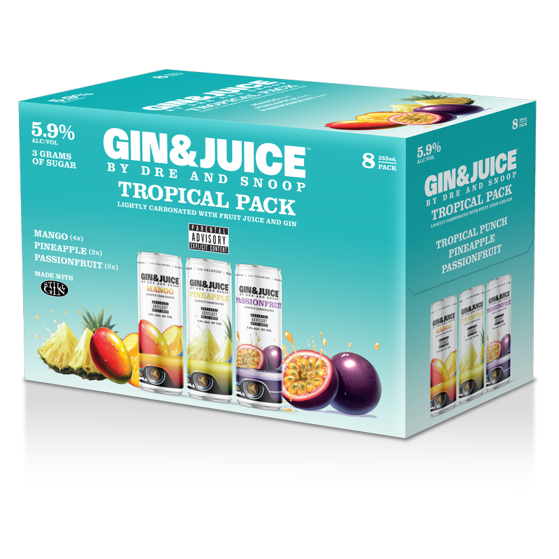 Gin & Juice Tropical Variety Pack 8pk 12oz Can - Gin & Juice – BevMo!