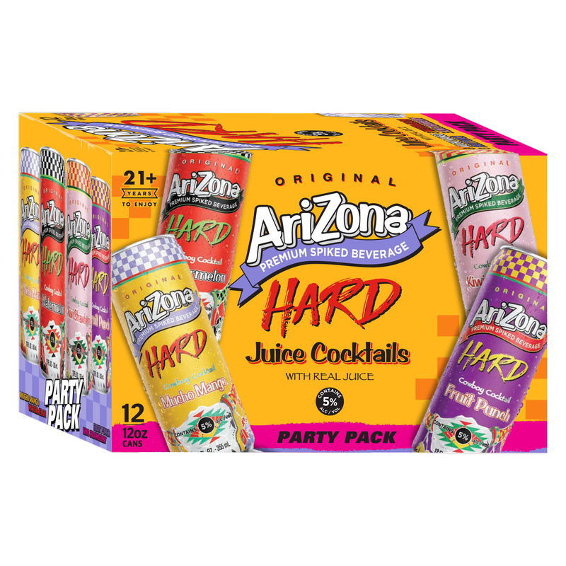 Arizona Hard Juice Cocktail Party Pack 12pk 12oz Can 5.0% ABV - Arizona ...