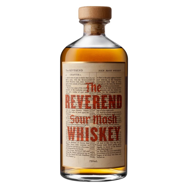 The Reverand Sour Mash Whiskey 750ml 45% ABV - The Reverand – BevMo!