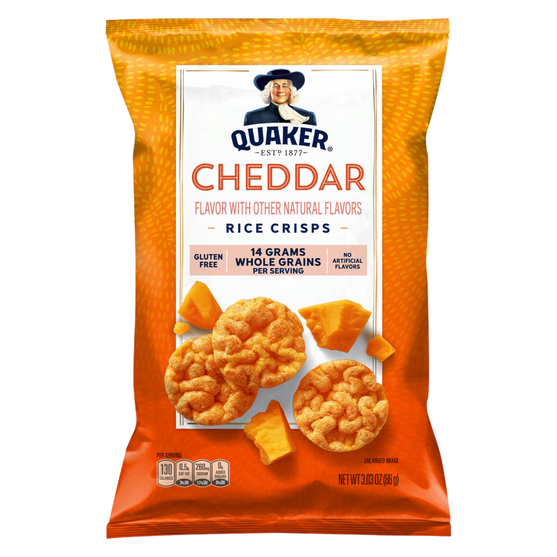 Quaker Rice Crisps Cheddar 3.03oz - Quaker – BevMo!