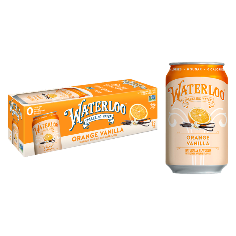 Waterloo Orange Vanilla Sparkling Water 12pk 12oz Can - Waterloo – BevMo!