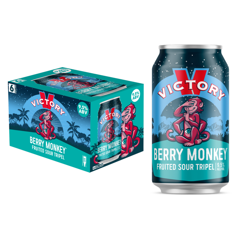 Victory Berry Monkey Fruited Sour Tripel 6pk 12oz Cans 9.5% ABV ...