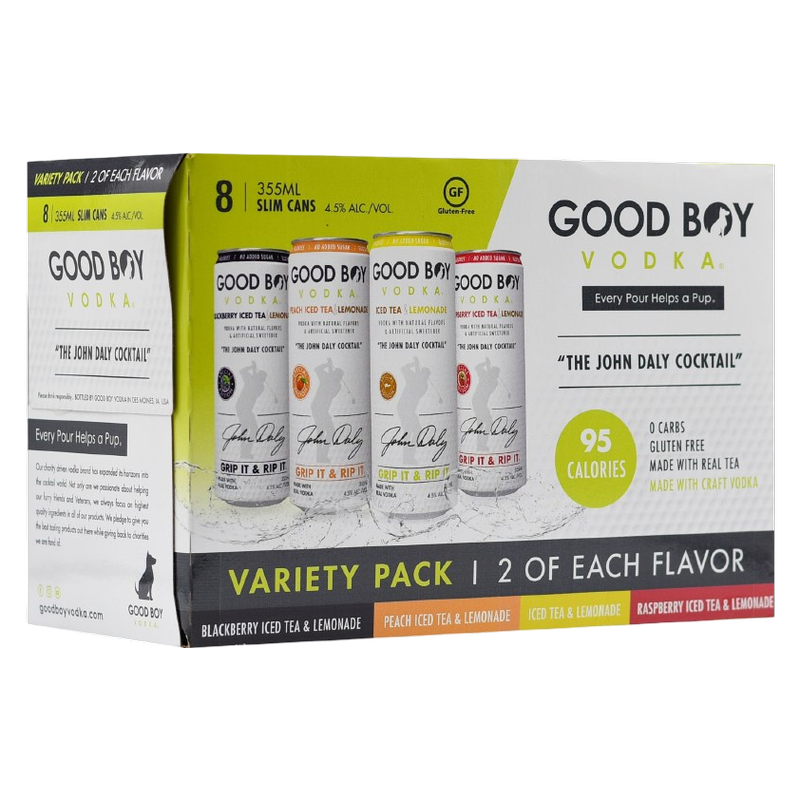 Good Boy Vodka John Daly 8pk 12oz Can - Good Boy – BevMo!