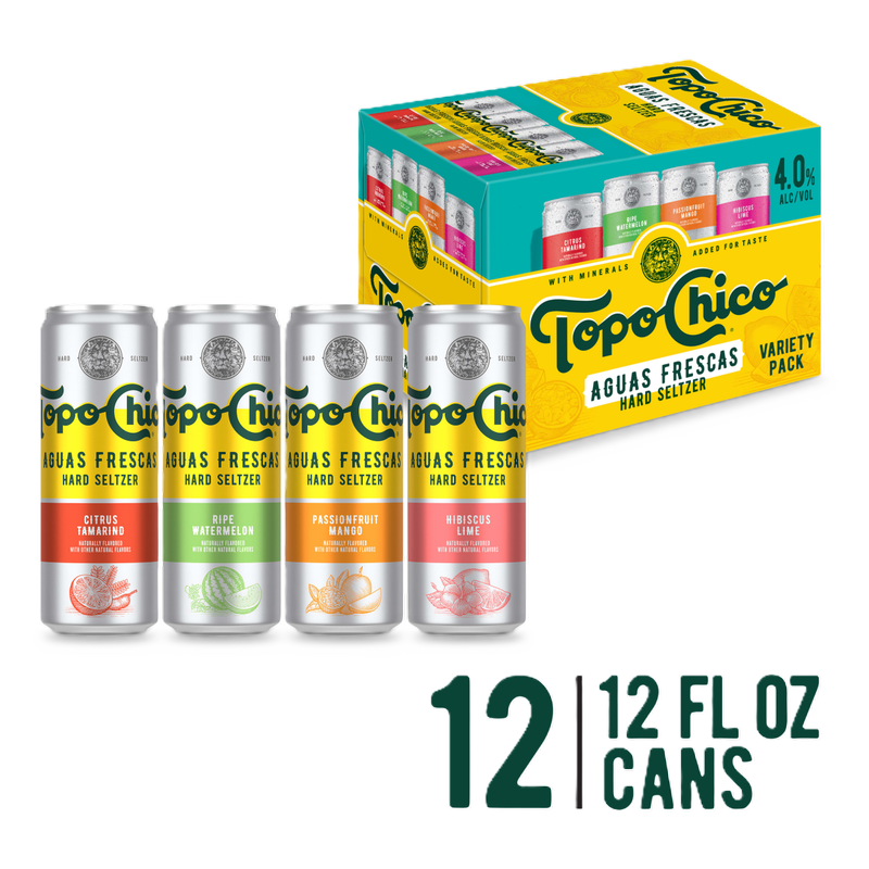 Topo Chico Aguas Frescas Variety Pack 12pk 12oz 4% ABV - Topo Chico ...
